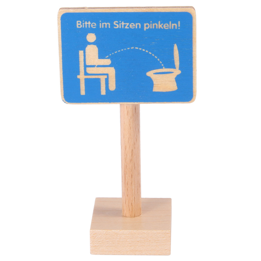 Schild „Bitte im Sitzen pinkeln Schild „Bitte im Sitzen pinkeln